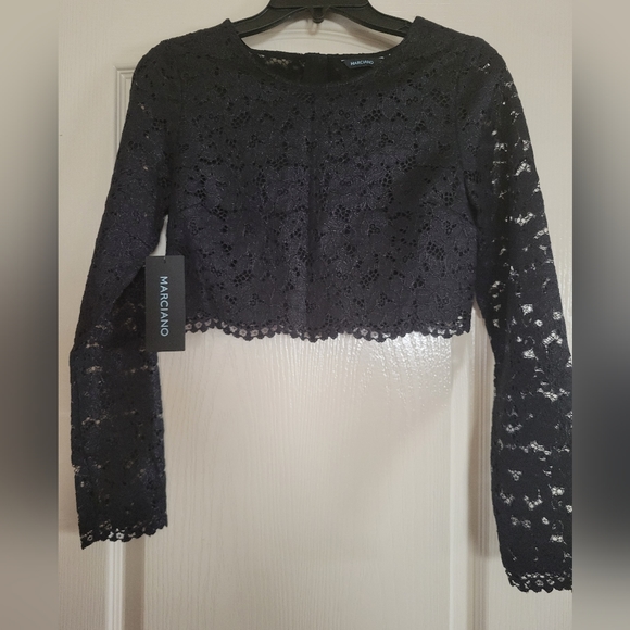 Marciano | Tops | Marciano Lace Crop Top | Poshmark